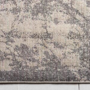 Unique Loom Aurora Collection Over-Dyed, Abstract, Botanical Southwestern, Transitional Area Rug, 2' 0" x 3' 0", Beige/Gray