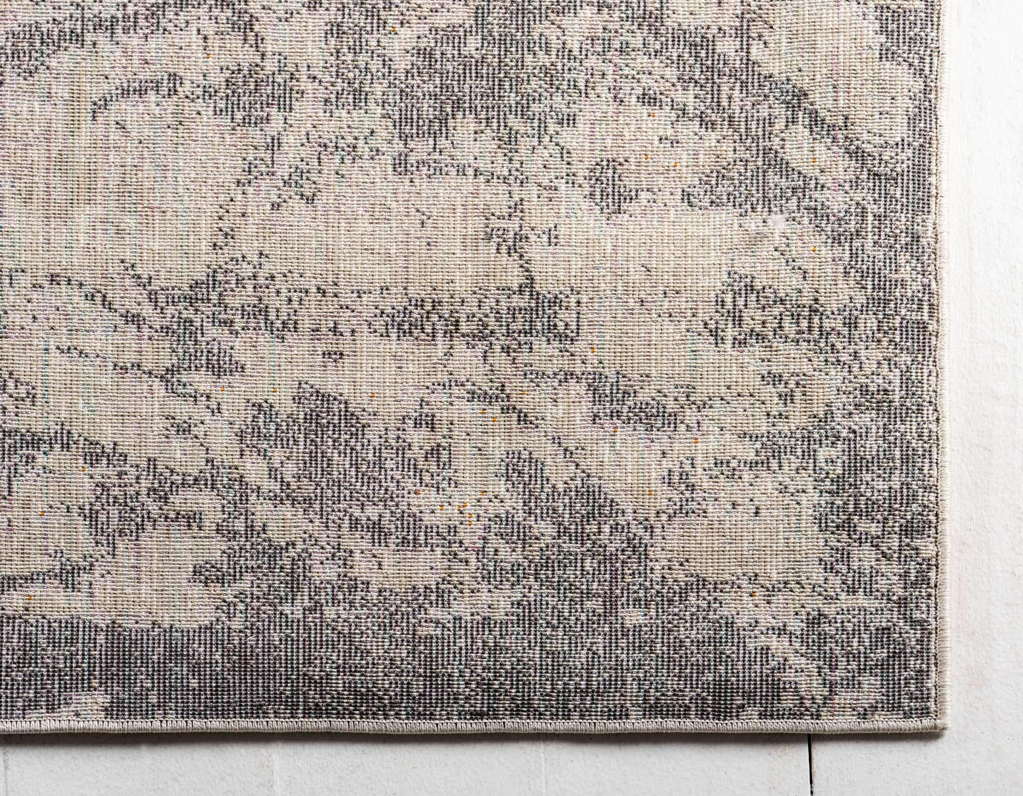 Unique Loom Aurora Collection Over-Dyed, Abstract, Botanical Southwestern, Transitional Area Rug, 2' 0" x 3' 0", Beige/Gray