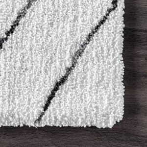 nuLOOM Beaulah Modern Trellis Shag Area Rug, 7' 6" x 9' 6", White