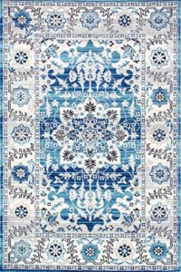 nuloom tameika area rug, 8x10, aqua