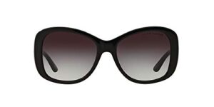 ralph by ralph lauren women's rl8144 rectangular sunglasses, black/grey gradient, 56 mm