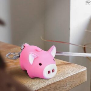 KETAR 3Pcs Pig Keychain Cute Backpack Keychain - Pig Funny Keychain Led Light Backpack Keychain Flashlight - Led Light Keychain Animal Backpack Pig Women Keychain Led Flashlight