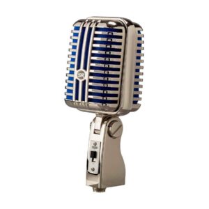 Monoprice Memphis Blue Classic Dynamic Microphone - Unidirectional, Retro-Style with Pop-Free On/Off Switch and Protective Case - Stage Right Series