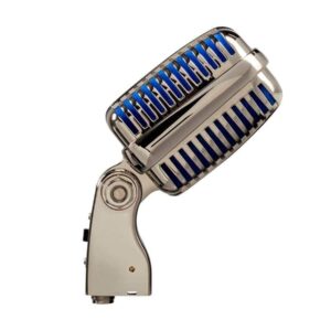 Monoprice Memphis Blue Classic Dynamic Microphone - Unidirectional, Retro-Style with Pop-Free On/Off Switch and Protective Case - Stage Right Series