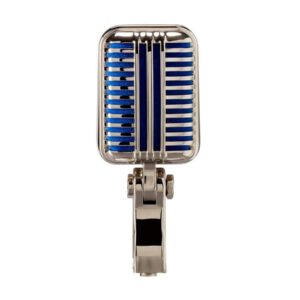 Monoprice Memphis Blue Classic Dynamic Microphone - Unidirectional, Retro-Style with Pop-Free On/Off Switch and Protective Case - Stage Right Series