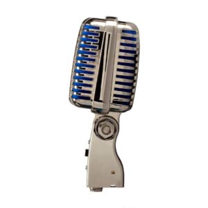 Monoprice Memphis Blue Classic Dynamic Microphone - Unidirectional, Retro-Style with Pop-Free On/Off Switch and Protective Case - Stage Right Series