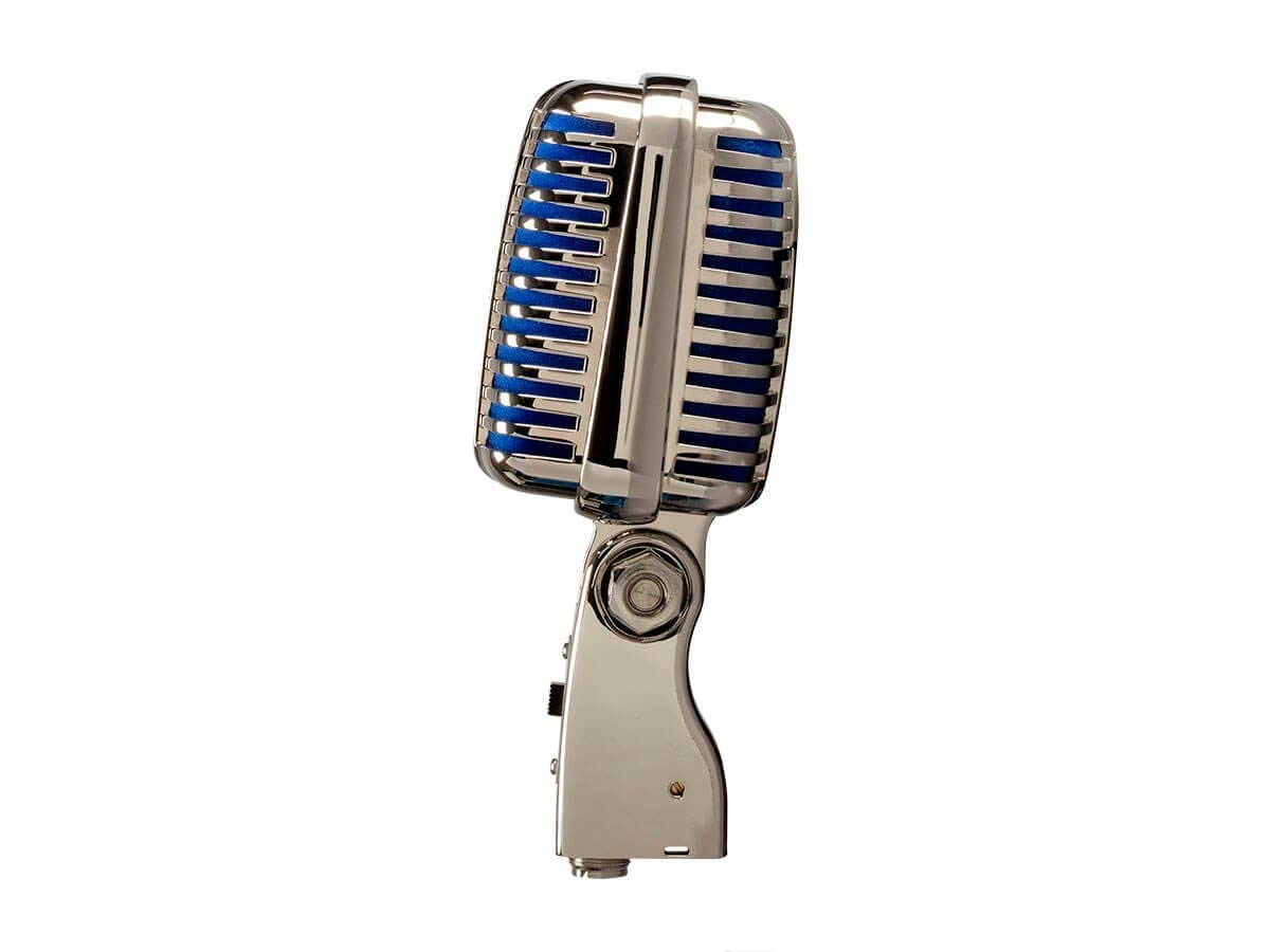 Monoprice Memphis Blue Classic Dynamic Microphone - Unidirectional, Retro-Style with Pop-Free On/Off Switch and Protective Case - Stage Right Series