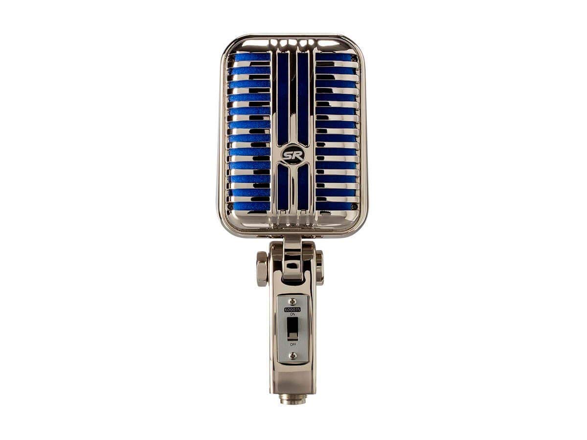 Monoprice Memphis Blue Classic Dynamic Microphone - Unidirectional, Retro-Style with Pop-Free On/Off Switch and Protective Case - Stage Right Series