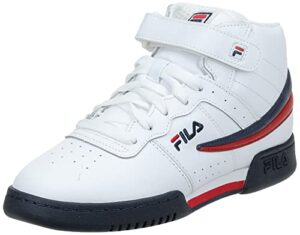 fila womens fila f-13 big kids sneaker, white/navy/red, 5.5 big kid us