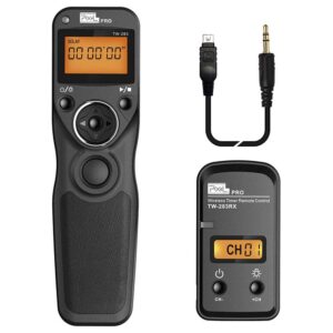 pixel wireless shutter release cable timer remote control tw-283 uc1 compatible for olympus cameras