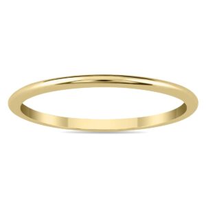 szul 1mm thin domed wedding band available in 14k yellow gold, 14k white gold, and 14k rose gold (yellow-gold, 8.5)