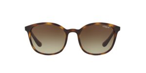 vogue eyewear women's vo5051s square sunglasses, dark havana/brown gradient, 52 mm