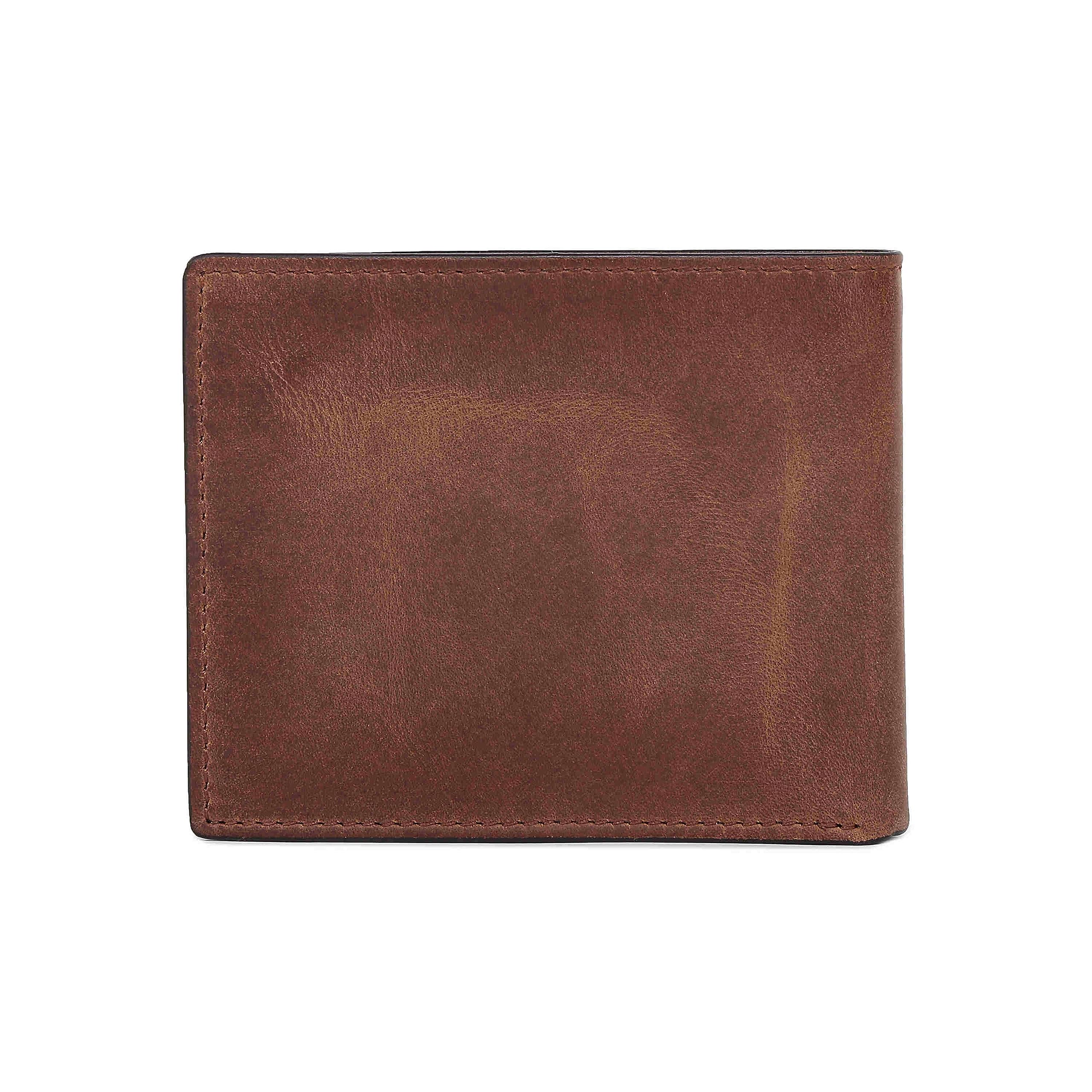 Fossil Men's Derrick Leather RFID-Blocking Bifold Passcase with Removable Card Case Wallet, Brown, (Model: ML3771200)