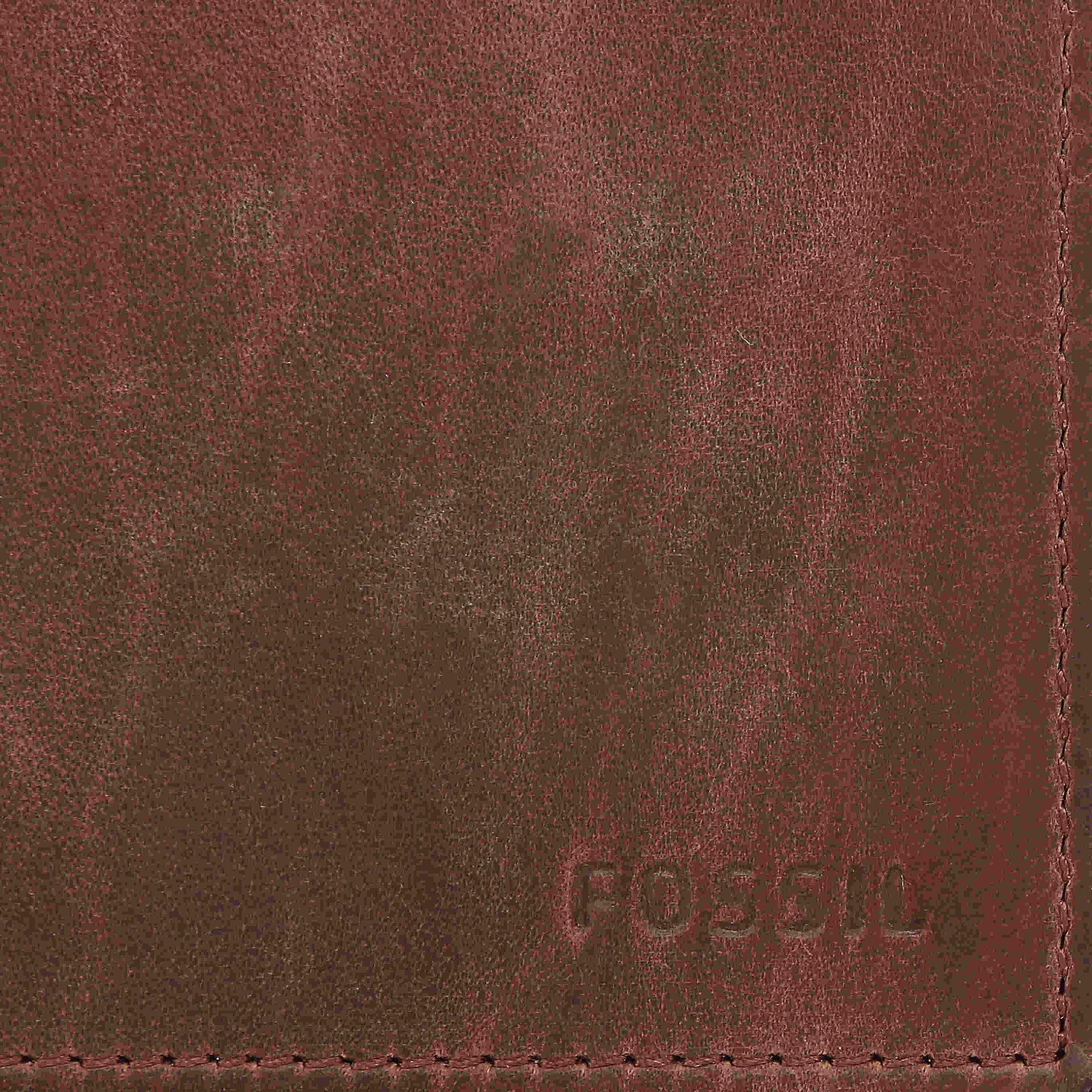 Fossil Men's Derrick Leather RFID-Blocking Bifold Passcase with Removable Card Case Wallet, Brown, (Model: ML3771200)