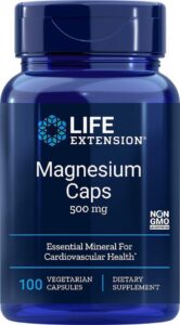 life extension magnesium vegetarian capsules, 500 mg, 100 count ,pack of 2