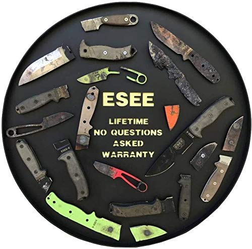 ESEE Knives Candiru Fixed Blade Knife with Molded Polymer Sheath (Orange G10 Handle, Purple Blade)