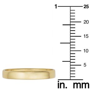 Kooljewelry 14k Yellow Gold 3 mm High Polish Wedding Band Ring (size 6)