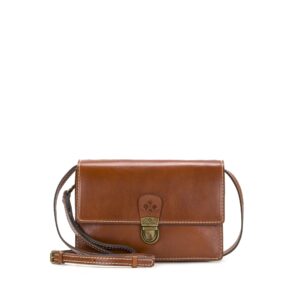 patricia nash | lanza leather crossbody bag | women's crossbody purse | crossbody clutch, tan