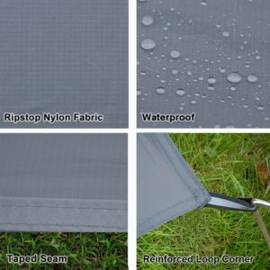 GEERTOP 1 Person Ultralight Waterproof Tent Tarp Footprint Ground Sheet Mat, for Camping, Hiking, Picnic (4 Sizes)