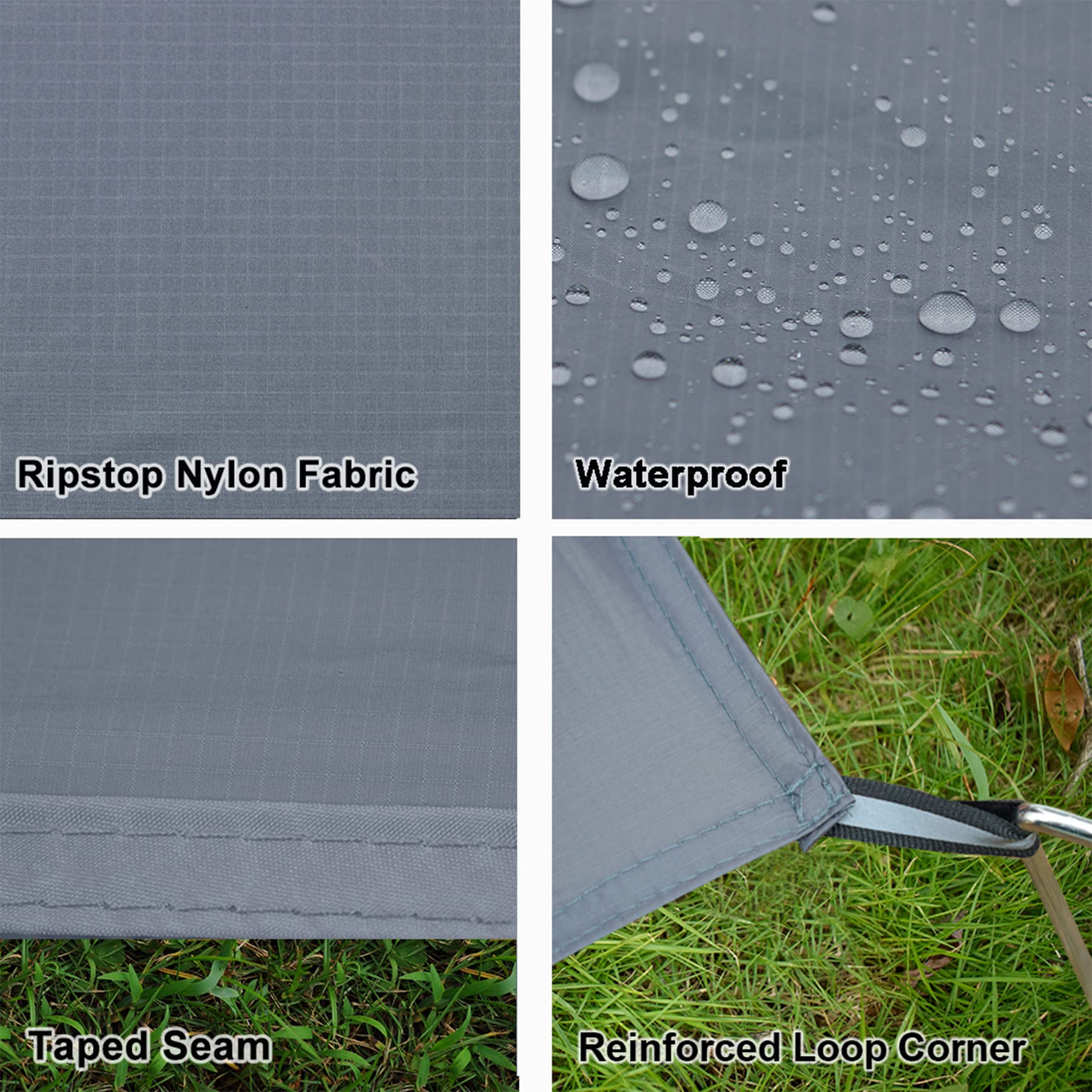 GEERTOP 1 Person Ultralight Waterproof Tent Tarp Footprint Ground Sheet Mat, for Camping, Hiking, Picnic (4 Sizes)