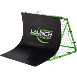 franklin sports soccer return ramp - soccer launch ramp - portable soccer trainer and rebounder - 38"x42"x35.75" soccer return