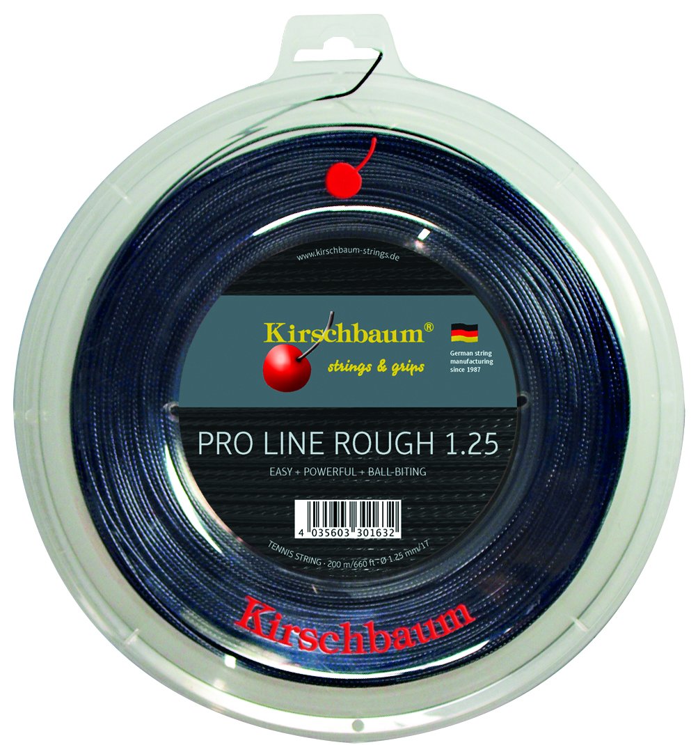 Kirschbaum Reel Pro Line Rough 1.25 mm (17G) 660ft, Black, (K2PLR125)