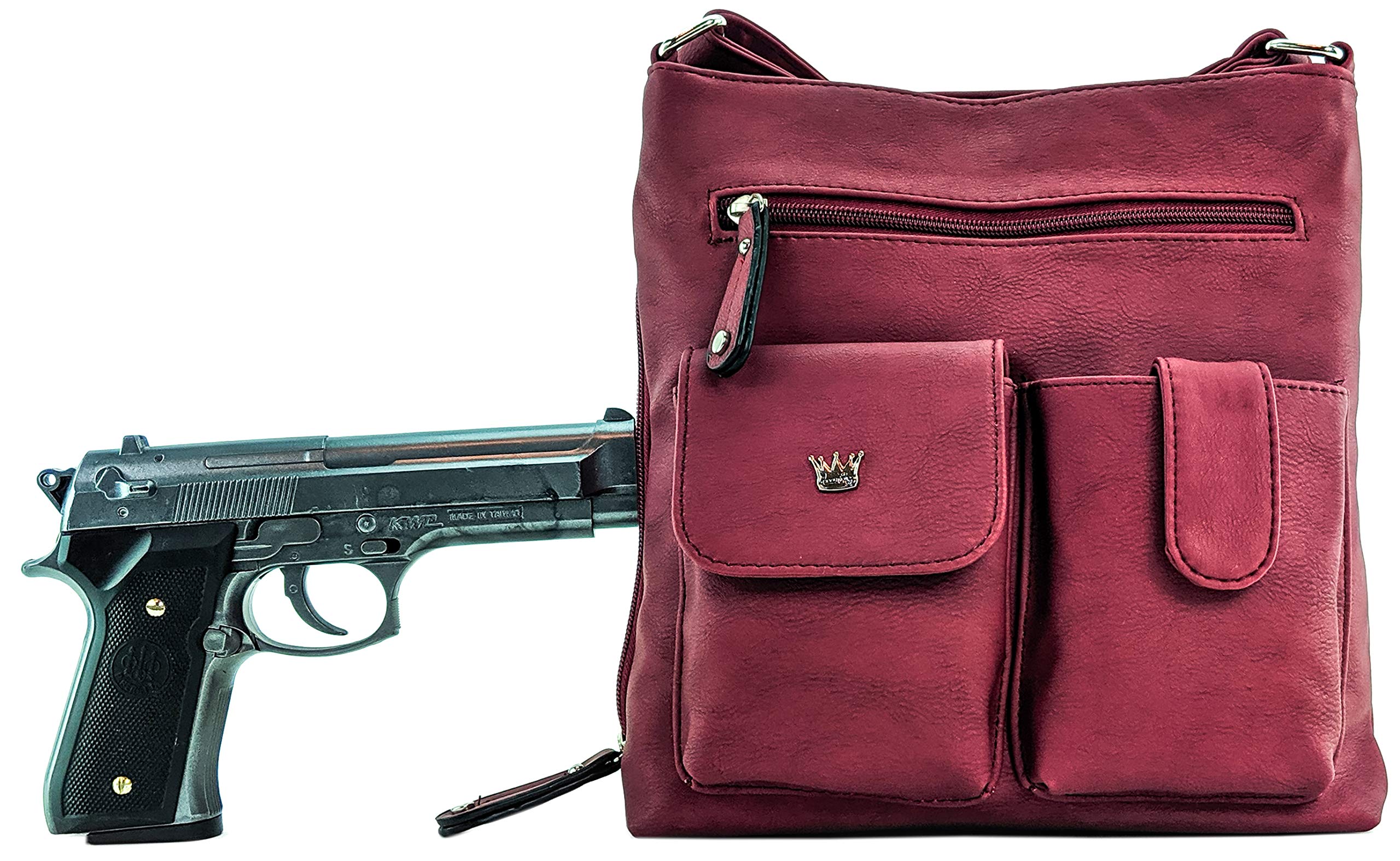 Purse King Colt Red Concealed Carry Handbag