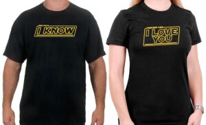 i love you... i know - matching couples t-shirt set (women medium/men large, sun yellow)