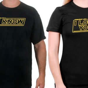 I Love You... I Know - Matching Couples T-Shirt Set (Women Medium/Men Large, Sun Yellow)