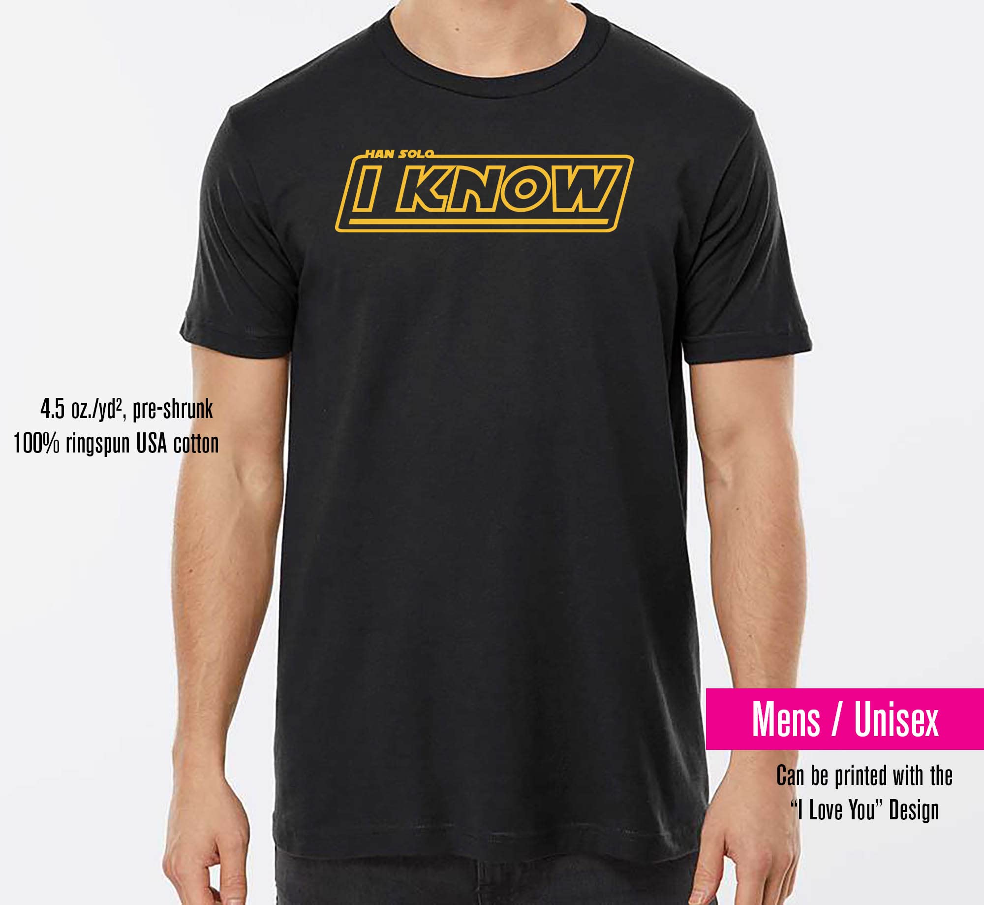 I Love You... I Know - Matching Couples T-Shirt Set (Women Medium/Men Large, Sun Yellow)