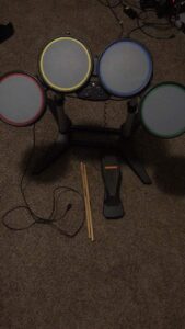 rock band harmonix wired drum kit set stand ps2/ps3 822148 playstation