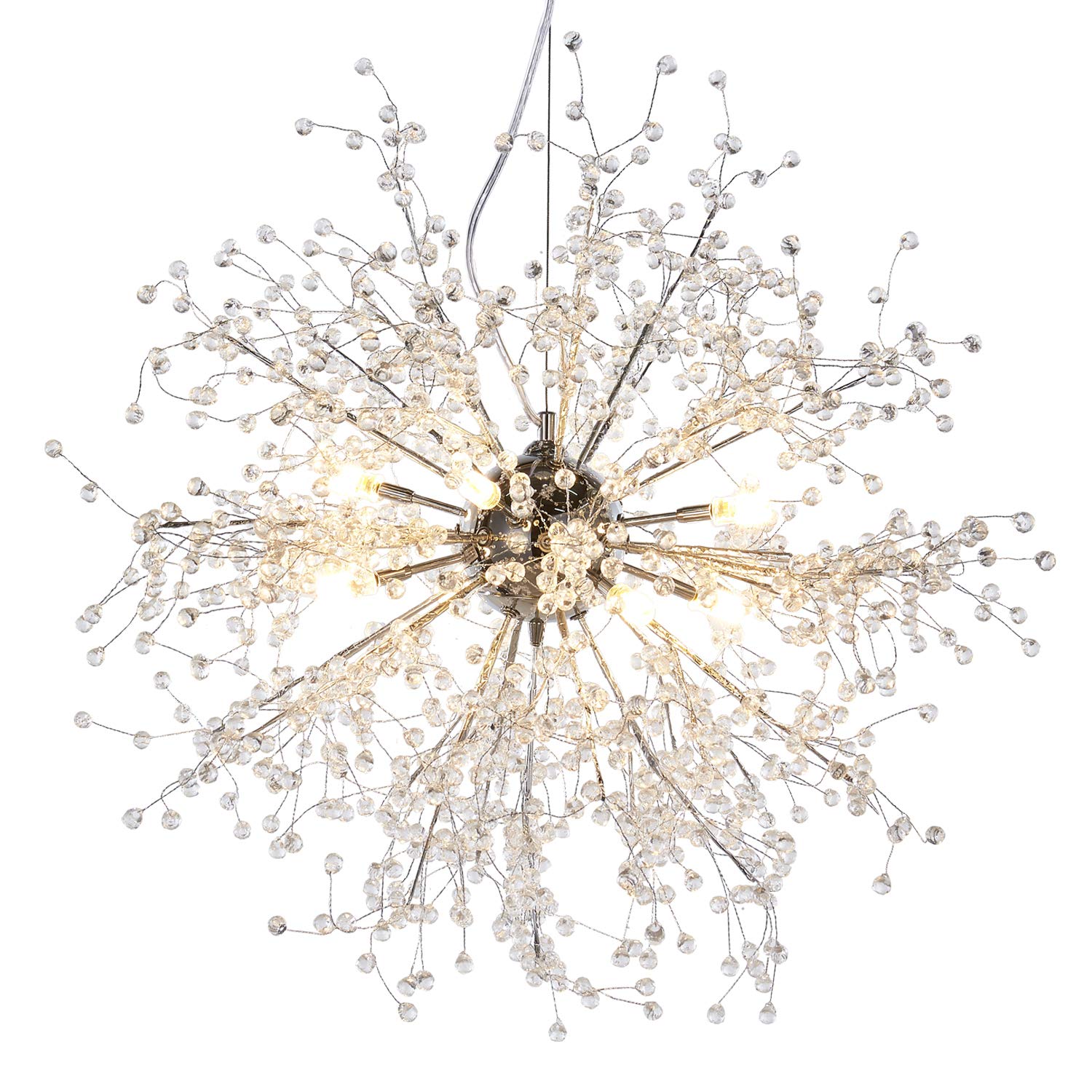 GDNS Dandelion Chandelier Firework Chandeliers LED Light Crystal Pendant Lighting Ceiling Light Fixtures Chandeliers Lighting,Dia 23.5 inch