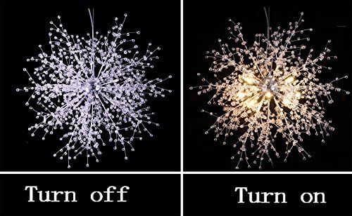 GDNS Dandelion Chandelier Firework Chandeliers LED Light Crystal Pendant Lighting Ceiling Light Fixtures Chandeliers Lighting,Dia 23.5 inch