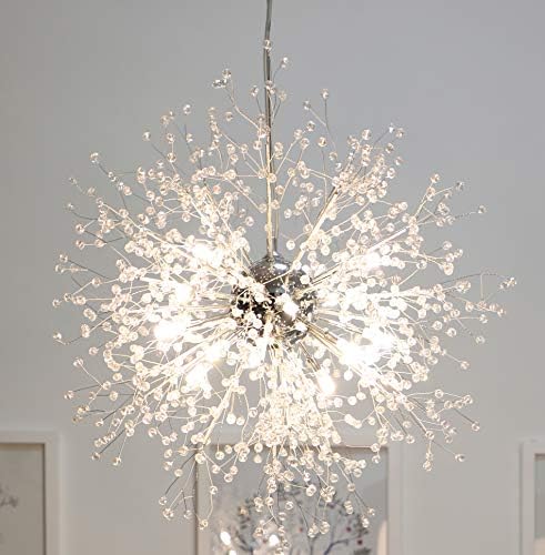 GDNS Dandelion Chandelier Firework Chandeliers LED Light Crystal Pendant Lighting Ceiling Light Fixtures Chandeliers Lighting,Dia 23.5 inch