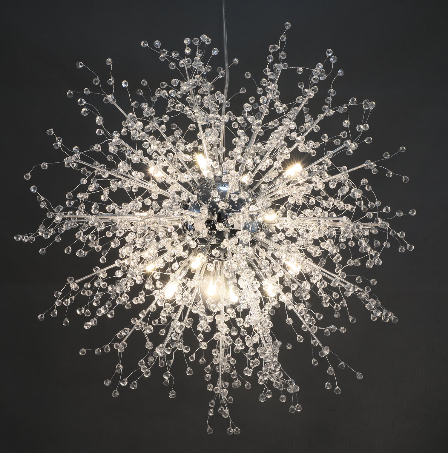 GDNS Dandelion Chandelier Firework Chandeliers LED Light Crystal Pendant Lighting Ceiling Light Fixtures Chandeliers Lighting,Dia 23.5 inch