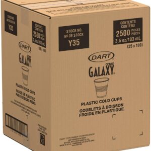 Dart Y35 3.5 oz Trans Ribbed Wall PS Cup (Case of 2500)