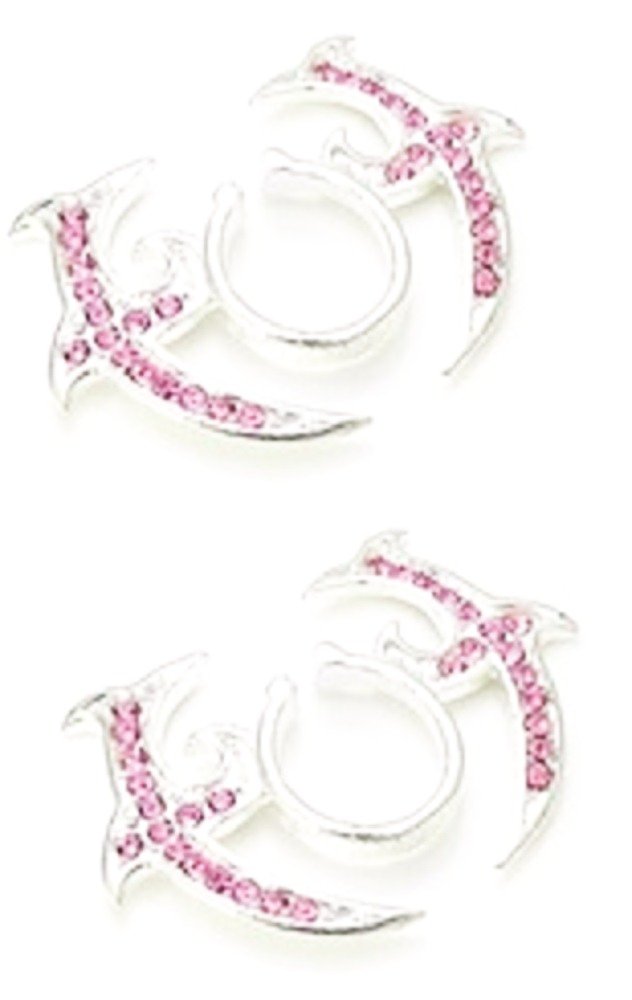 Body Accentz Nipple Rings Non Pierce Pair Non-Piercing Clip On Nipple Ring Tribal Floral Pair