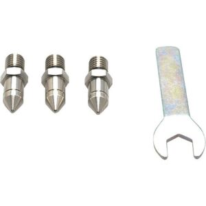 slik metal spikes for select slik tripods (set of 3), silver (618-410)