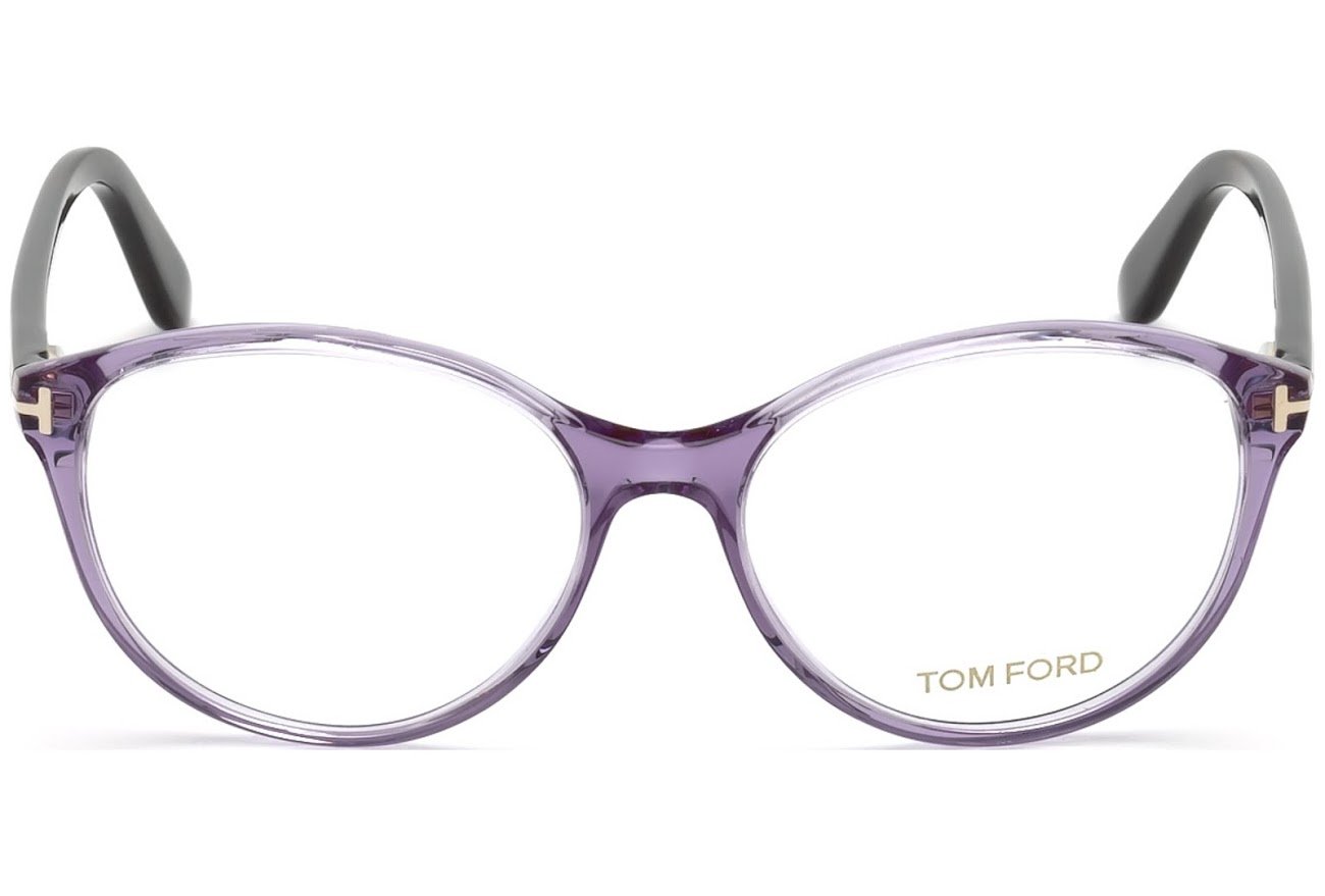 Tom Ford - FT 5403, Round, ACETATE/SILVER, women, LILAC (078 A), 54/15/140