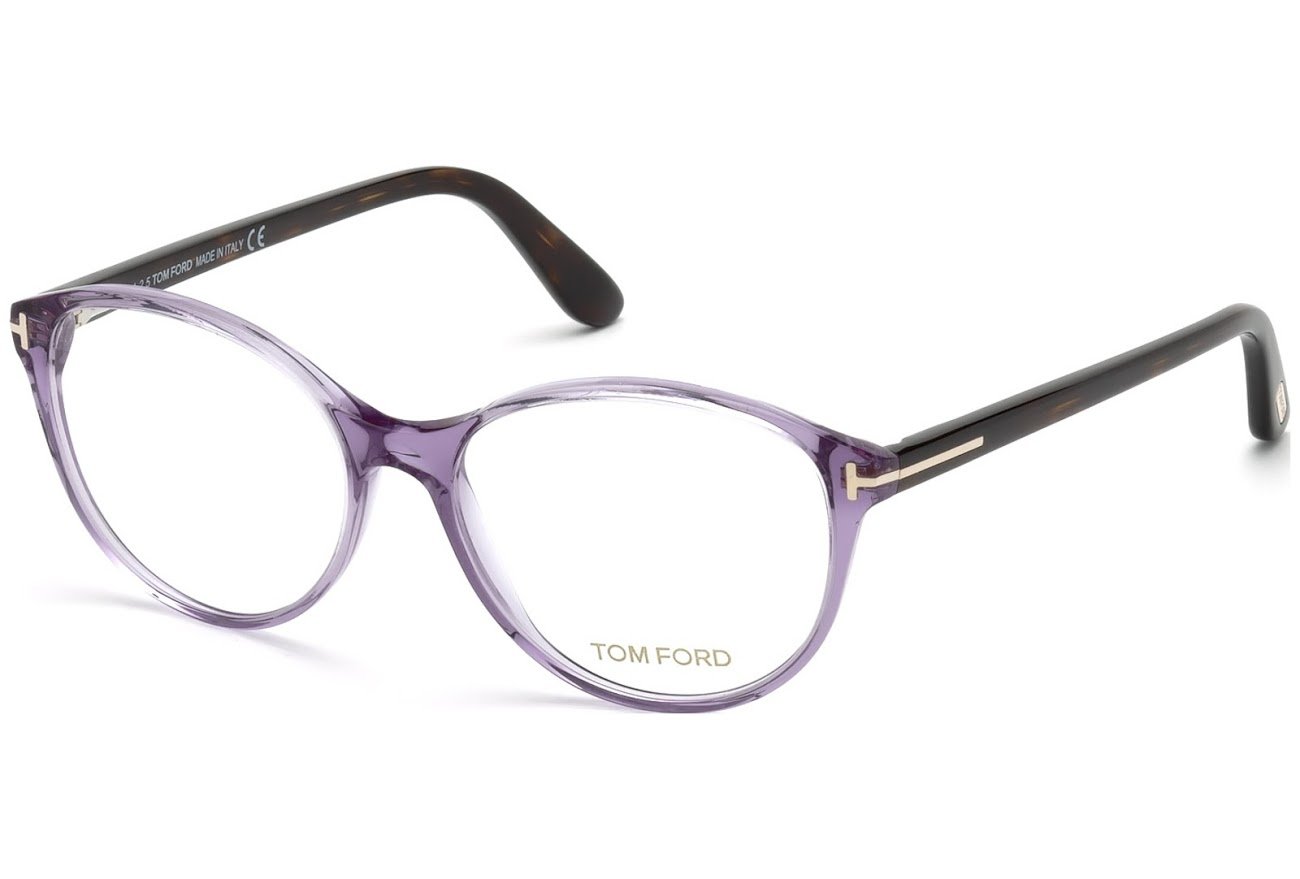 Tom Ford - FT 5403, Round, ACETATE/SILVER, women, LILAC (078 A), 54/15/140