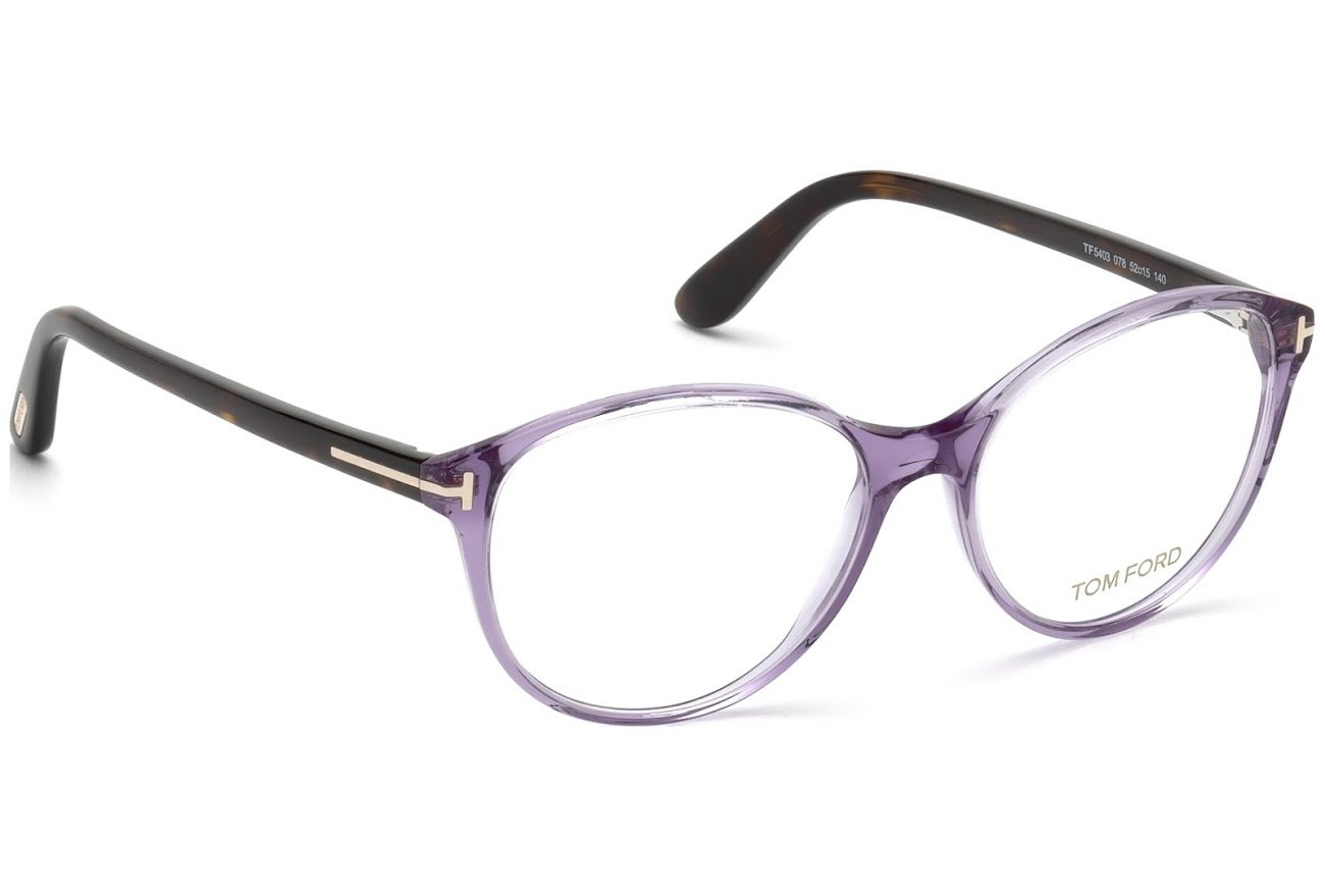 Tom Ford - FT 5403, Round, ACETATE/SILVER, women, LILAC (078 A), 54/15/140