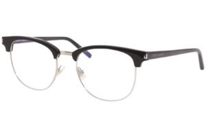 saint laurent square eyeglasses sl 104 001 black/palladium 52mm 104