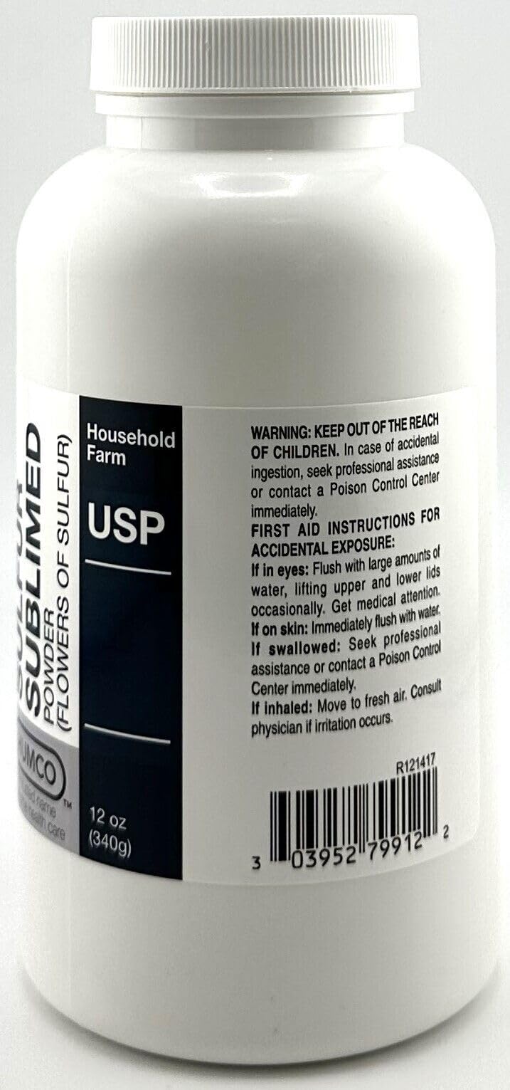 Humco Sulfur Sublimed Powder USP 12 oz WLM