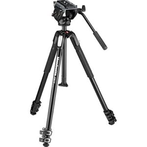 manfrotto 190x 3-section aluminum tripod with mvh500ah fluid video head