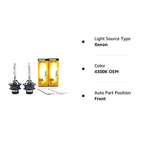 PHILIPS D4S 4300K XenEco OEM Replacement HID XENON bulbs 42402 35W DOT Germany - Pack of 2 by ALI