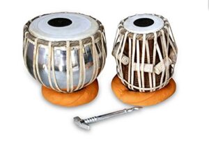 handmade professional quality tabla drum set, steel bayan sheesham wood dayan, great sound with tunning hammer, cushions & cover