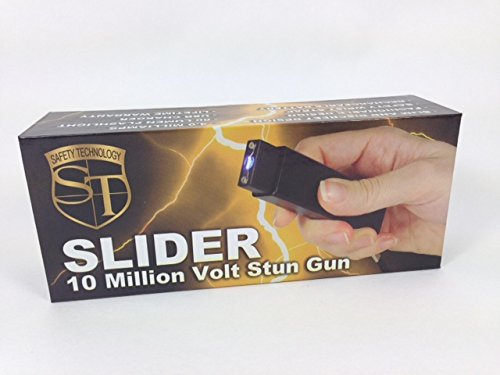 Slider 3 Million Volt Mini Stun Gun Flashlight Black