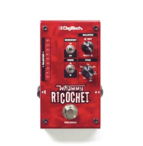 digitech mini pitch acoustic guitar effect pedal, red (whammy ricochet)