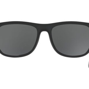 Emporio Armani Men's EA4079 Square Sunglasses, Matte Black/Grey, 57 mm