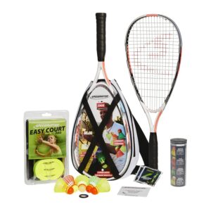 speedminton s900 set - original speed ​​badminton/crossminton professional set with 2 carbon rackets incl. 5 speeder, playing field, incl bag